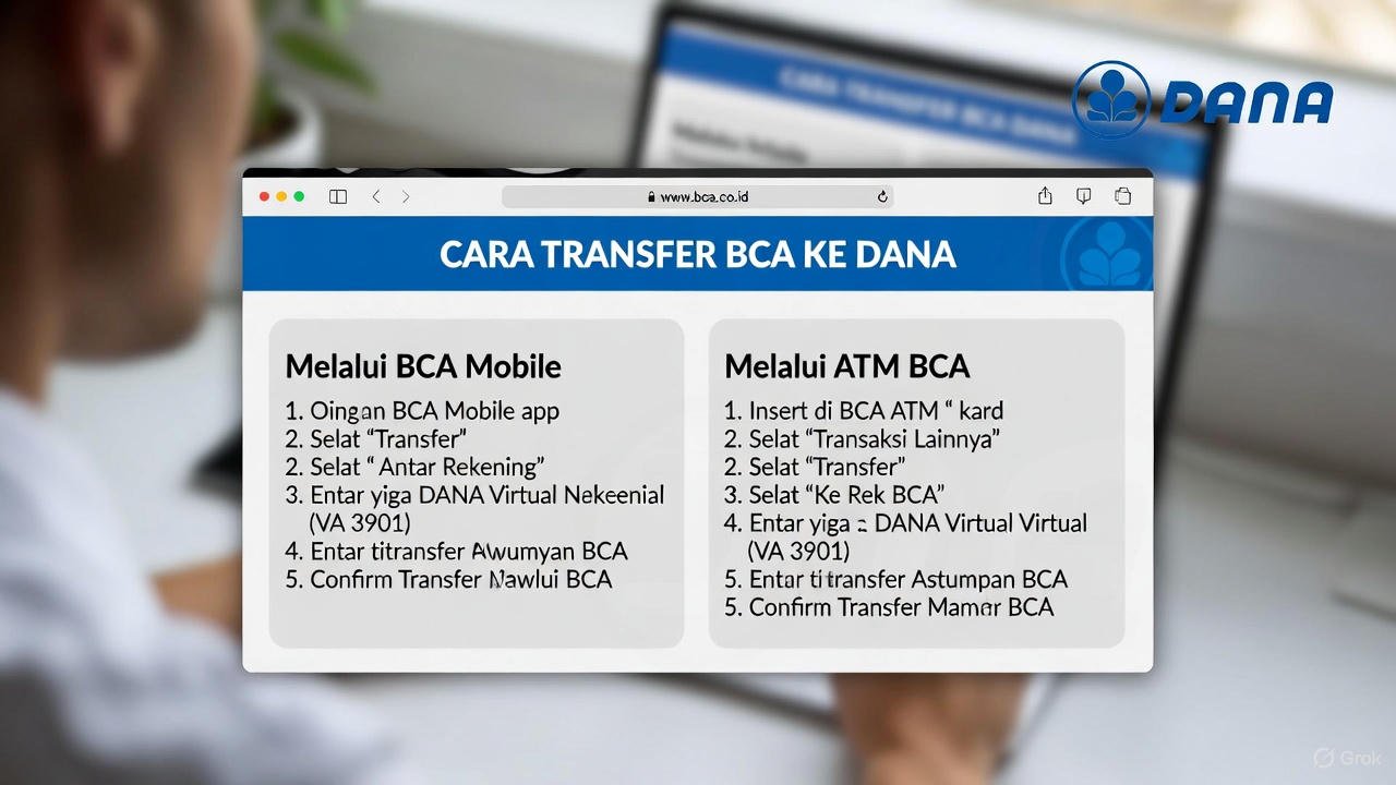 Cara Transfer BCA ke DANA Terbaru 2026: Panduan Lengkap Step by Step ...