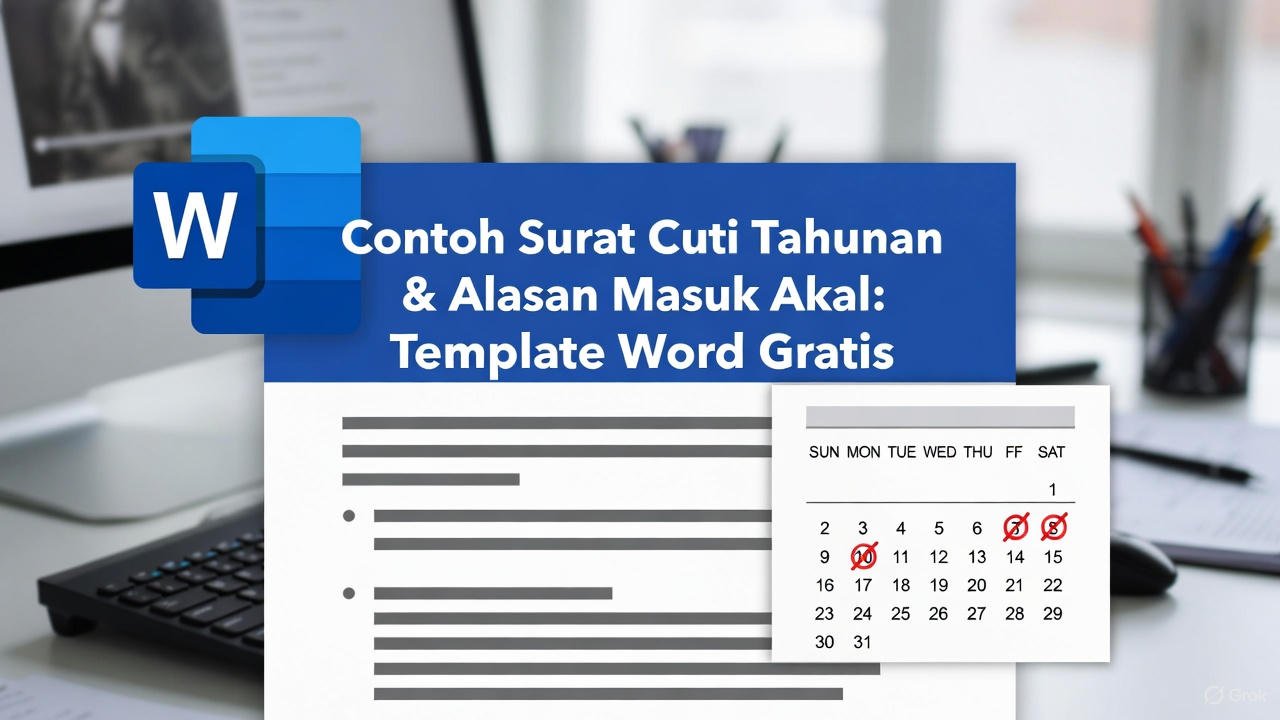 Contoh Surat Cuti Tahunan & Alasan Masuk Akal: Template Word Gratis ...