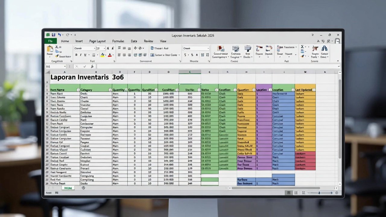 Template Excel Laporan Inventaris Sekolah Otomatis 2026: Panduan ...
